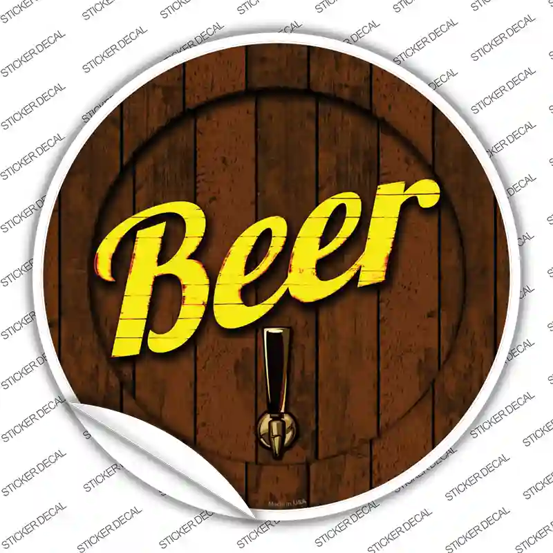 Beer Keg Tap Novelty Circle Sticker Decal | Smart Blonde