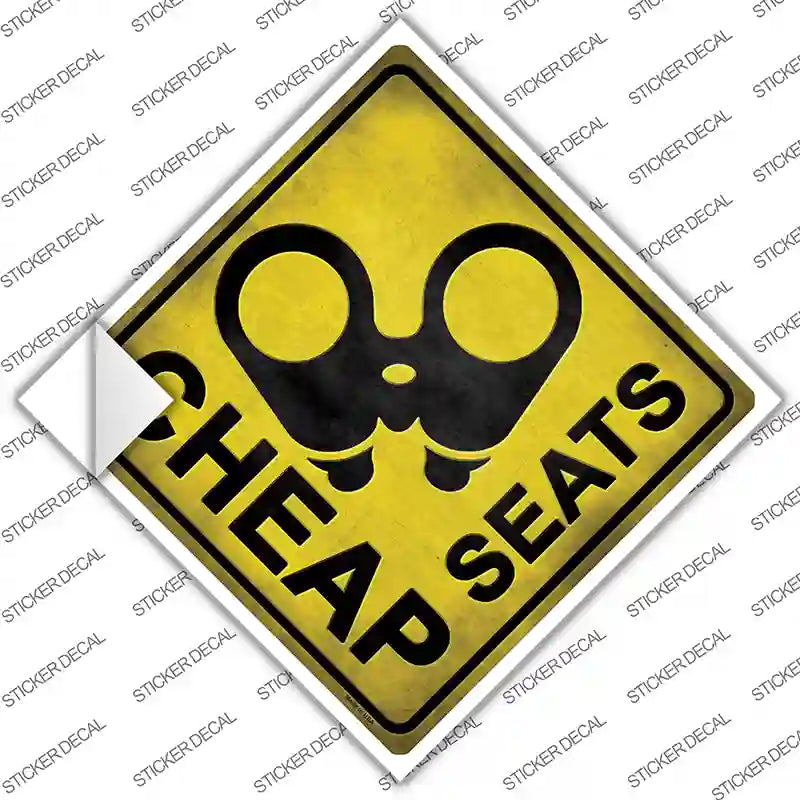 Cheap Seats Novelty Diamond Sticker Decal | Smart Blonde