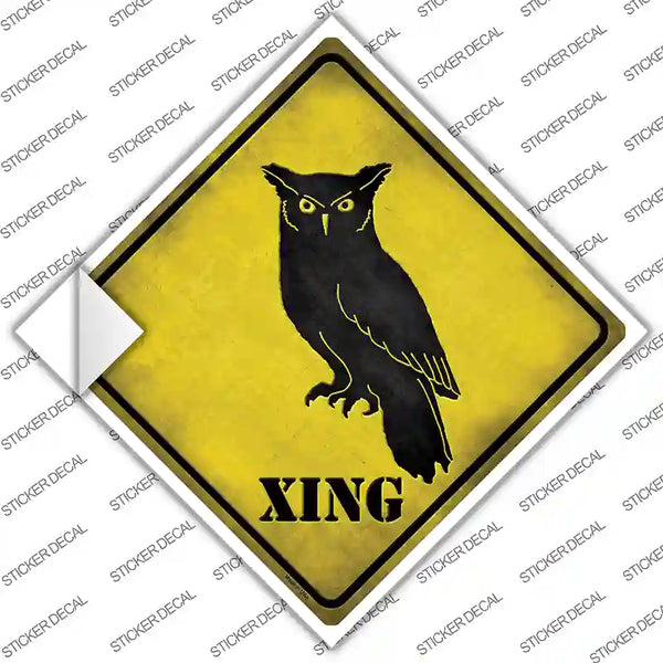 Owl Xing Novelty Diamond Sticker Decal | Smart Blonde