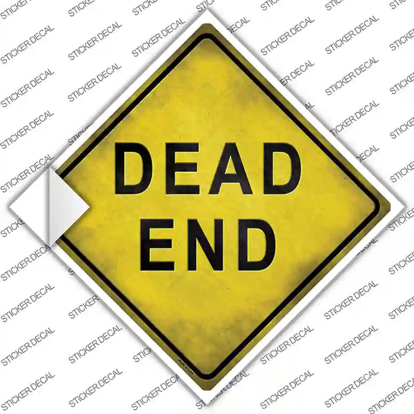 Dead End Textured Novelty Diamond Sticker Decal | Smart Blonde