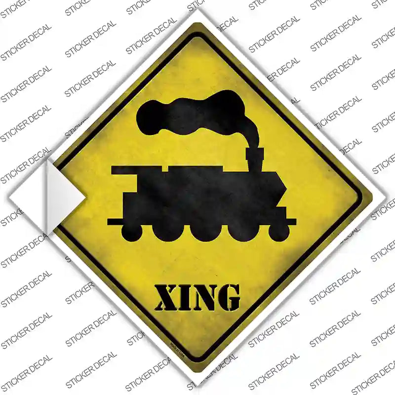 Train Xing Novelty Diamond Sticker Decal | Smart Blonde