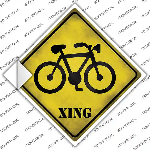 Bicycle Xing Novelty Diamond Sticker Decal | Smart Blonde