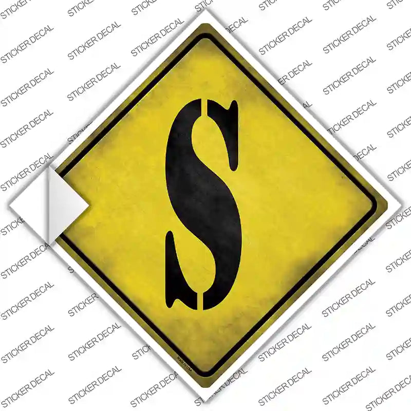 Letter S Xing Novelty Diamond Sticker Decal | Smart Blonde