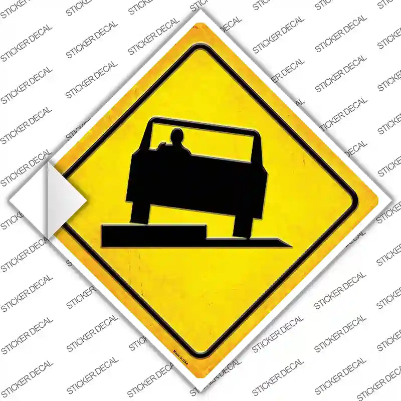 Uneven Pavement Novelty Diamond Sticker Decal | Smart Blonde