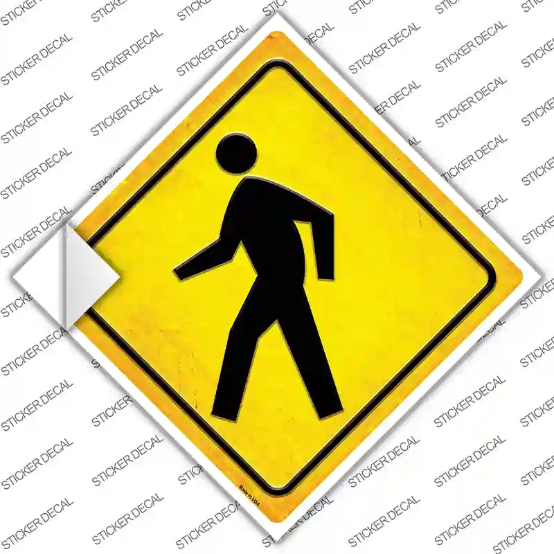 Crosswalk Novelty Diamond Sticker Decal | Smart Blonde