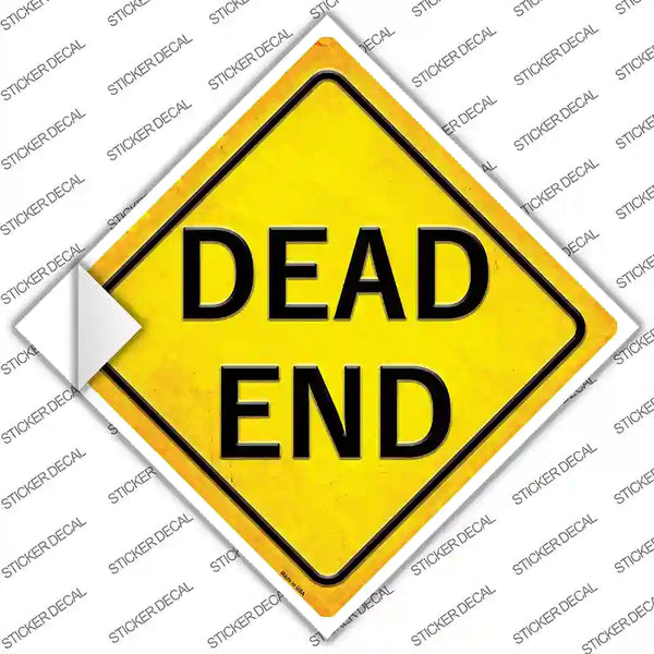 Dead End Novelty Diamond Sticker Decal | Smart Blonde
