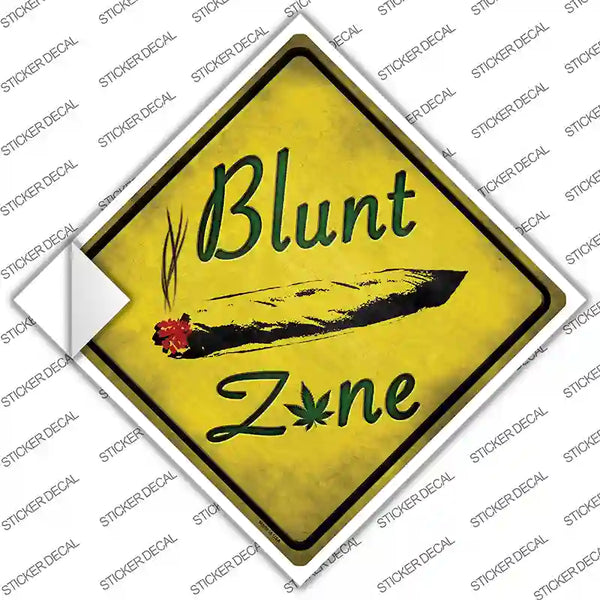 Blunt Zone Novelty Diamond Sticker Decal | Smart Blonde