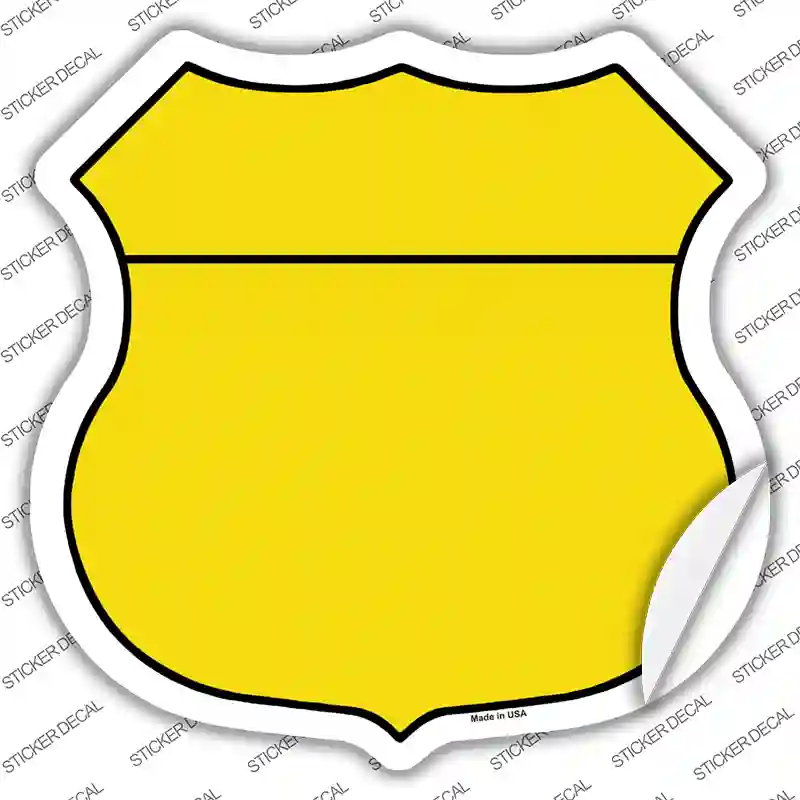 Yellow Novelty Highway Shield Sticker Decal | Smart Blonde