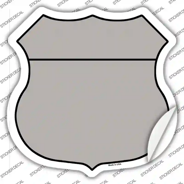 Gray Novelty Highway Shield Sticker Decal | Smart Blonde