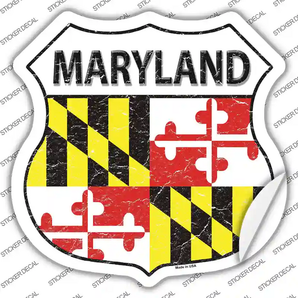 Maryland Flag Novelty Highway Shield Sticker Decal | Smart Blonde