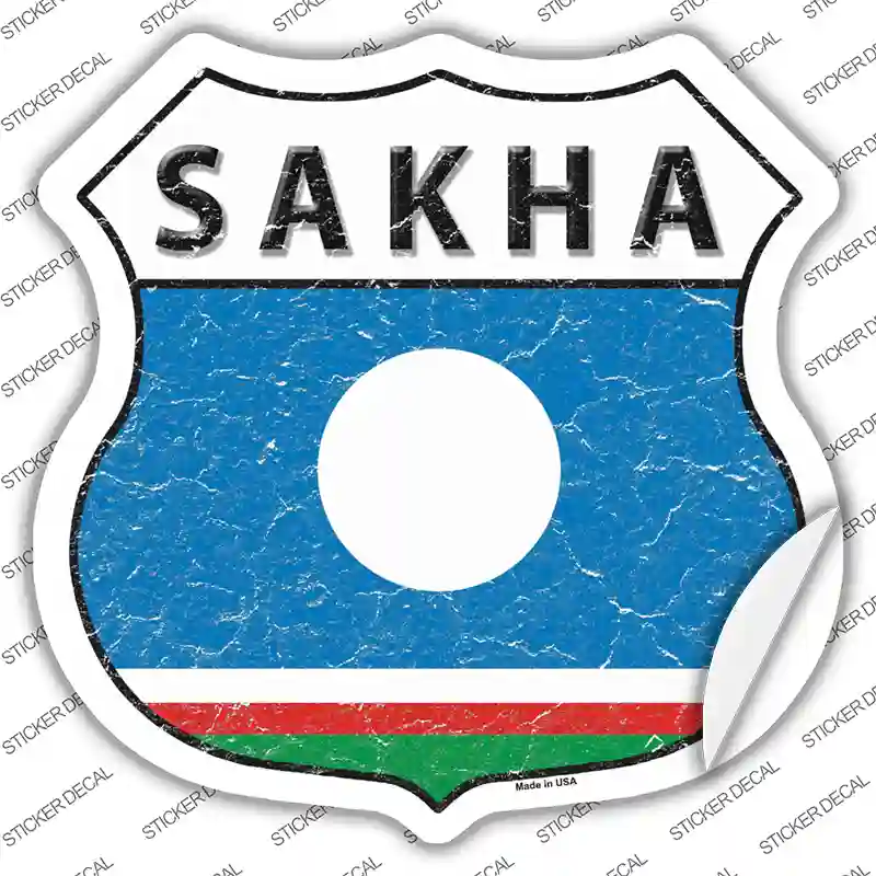 Sakha Flag Novelty Highway Shield Sticker Decal | Smart Blonde