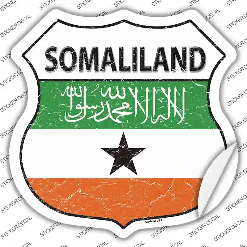 Somaliland Flag Novelty Highway Shield Sticker Decal | Smart Blonde