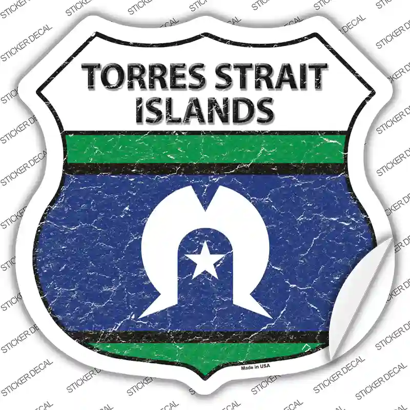Torres Strait Islands Flag Novelty Highway Shield Sticker Decal | Smart ...
