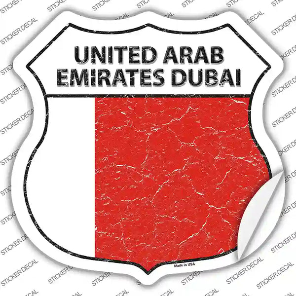 United Arab Emirates Dubai Flag Novelty Highway Shield Sticker Decal ...