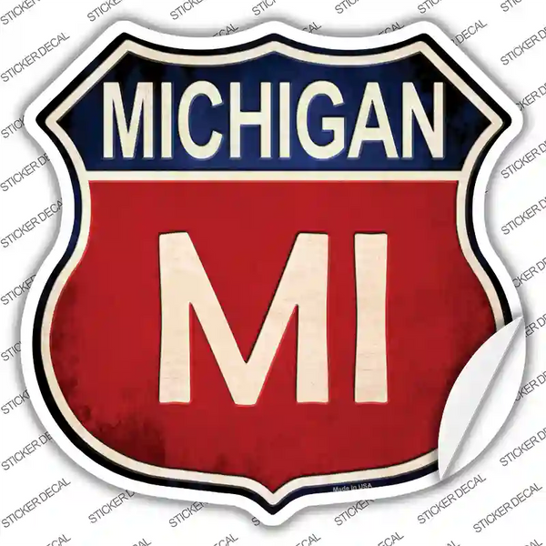 Michigan Novelty Highway Shield Sticker Decal | Smart Blonde