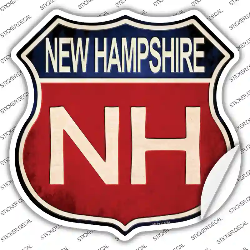 New Hampshire Novelty Highway Shield Sticker Decal – A Smart Blonde
