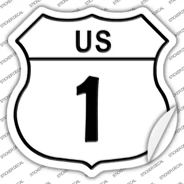 US Highway 1 Novelty Highway Shield Sticker Decal | Smart Blonde