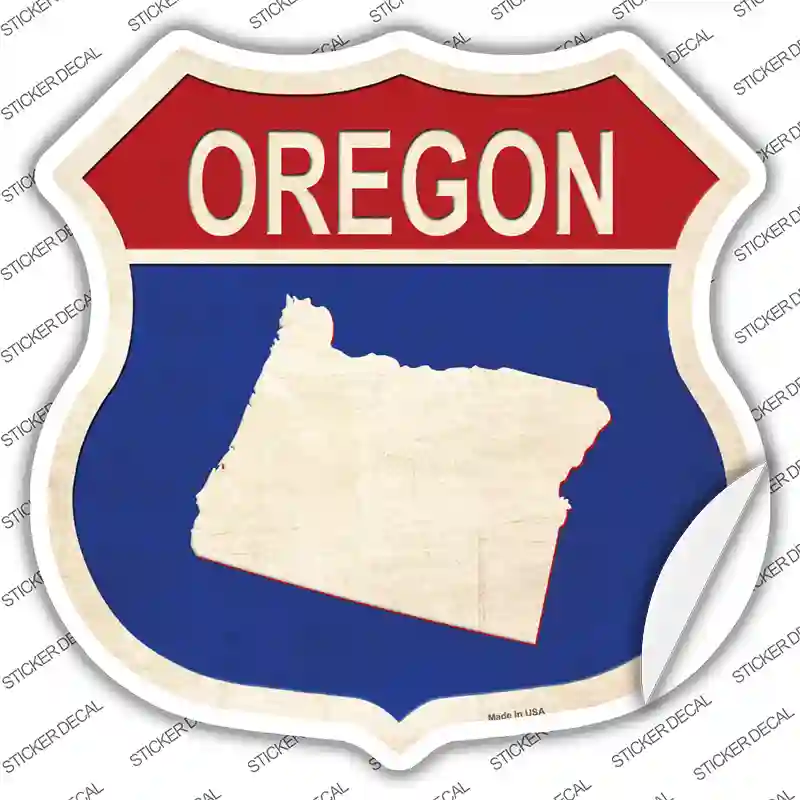 Oregon Silhouette Novelty Highway Shield Sticker Decal | Smart Blonde