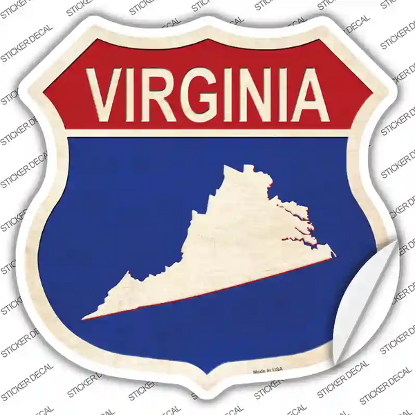 Virginia Silhouette Novelty Highway Shield Sticker Decal | Smart Blonde