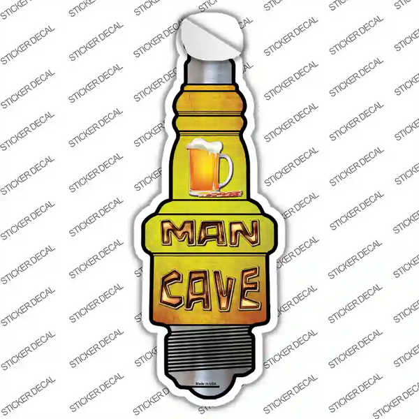 Man Cave Novelty Spark Plug Sticker Decal | Smart Blonde