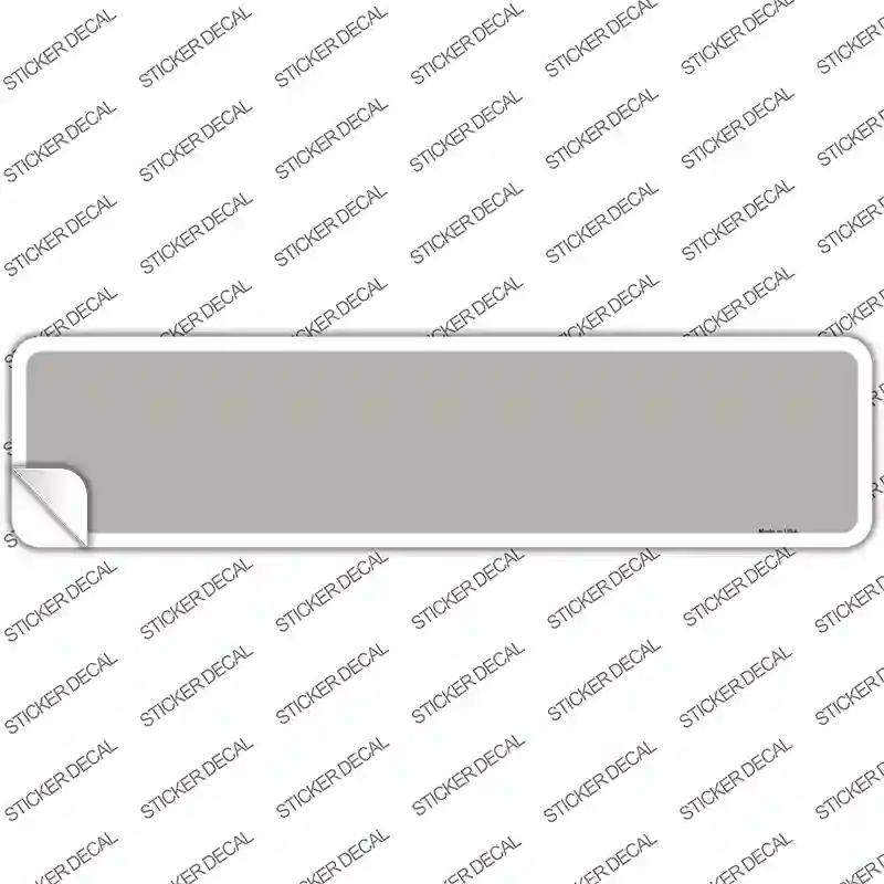 Gray Solid Blank Novelty Narrow Sticker Decal | Smart Blonde
