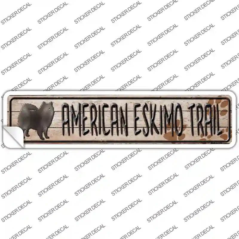 American Eskimo Trail Novelty Narrow Sticker Decal | Smart Blonde