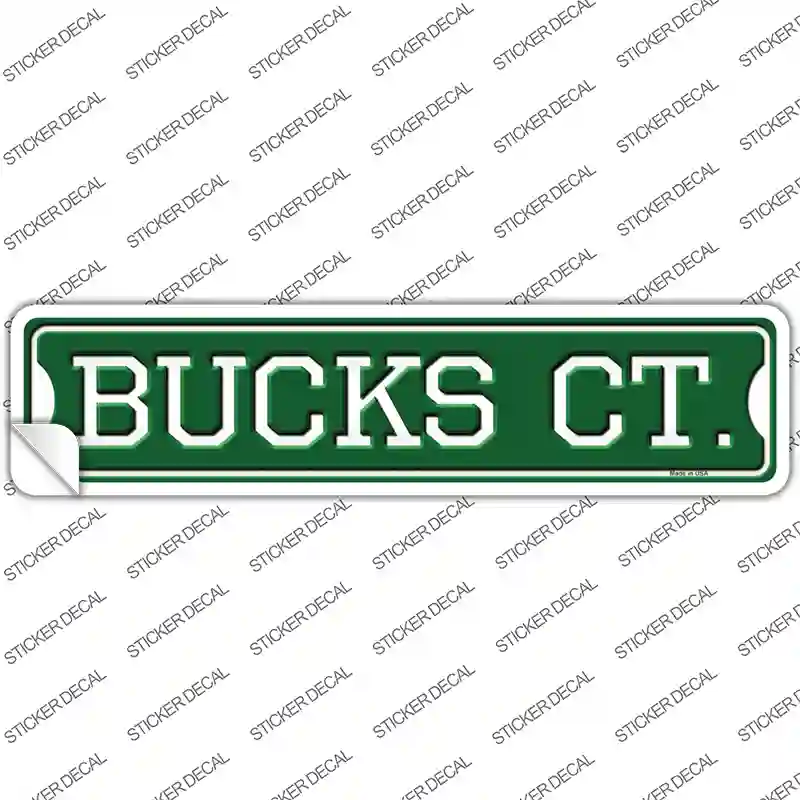 Bucks Ct Novelty Narrow Sticker Decal | Smart Blonde