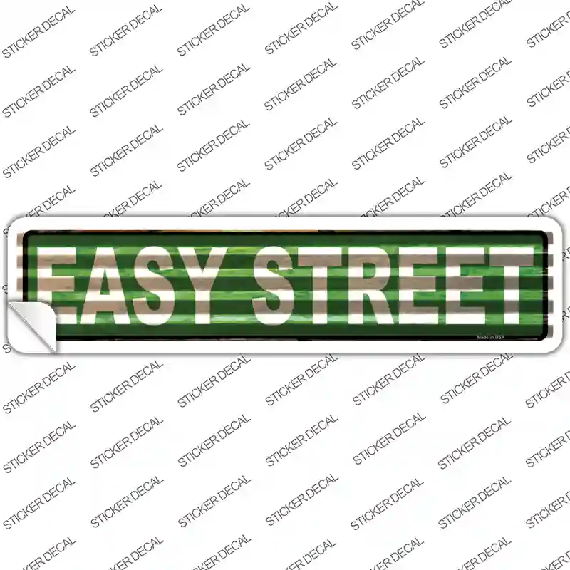 Easy Street Corrugated Novelty Narrow Sticker Decal | Smart Blonde