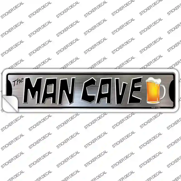 The Man Cave Novelty Narrow Sticker Decal | Smart Blonde