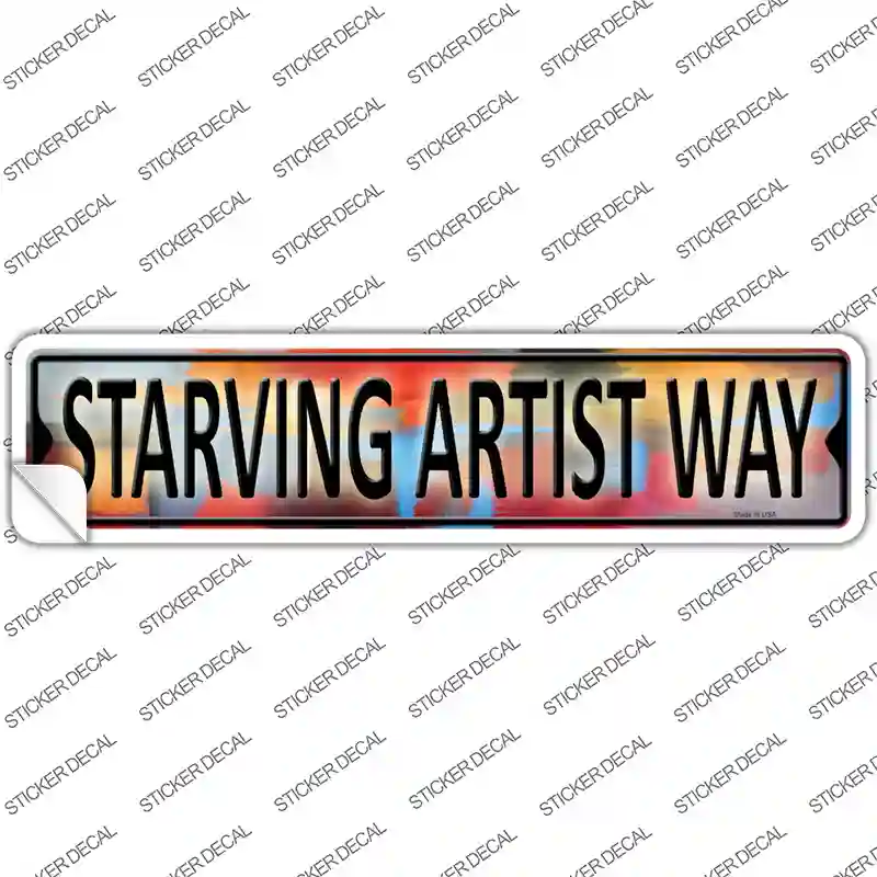 Starving Artist Way Novelty Narrow Sticker Decal | Smart Blonde