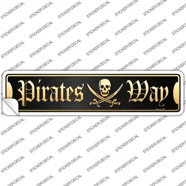 Pirates Way Novelty Narrow Sticker Decal | Smart Blonde
