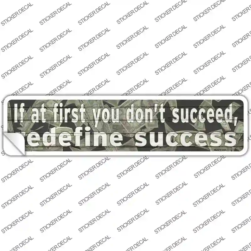 Redefine Success Novelty Narrow Sticker Decal – A Smart Blonde