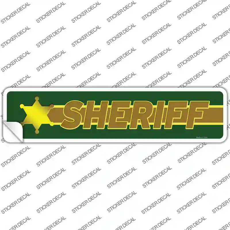 Sheriff Thin Brown Line Novelty Narrow Sticker Decal | Smart Blonde