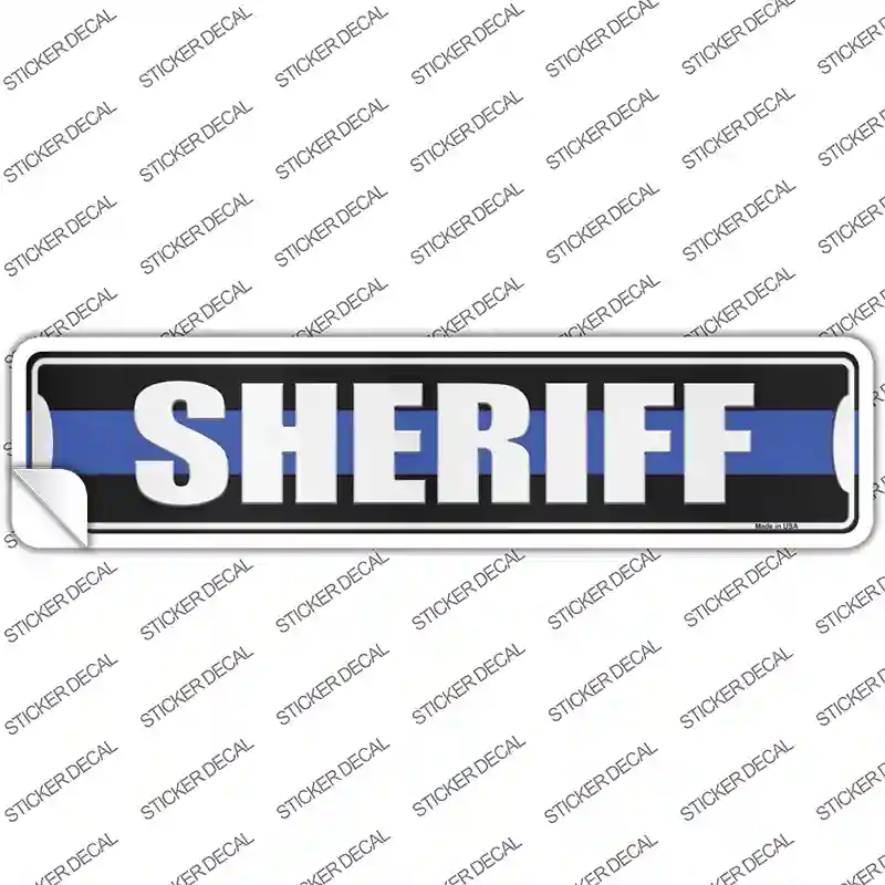 Sheriff Blue Line Novelty Narrow Sticker Decal | Smart Blonde