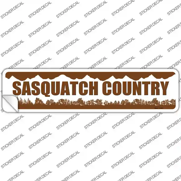 Sasquatch Country Novelty Narrow Sticker Decal | Smart Blonde