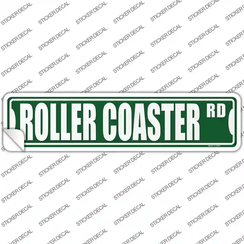 Roller Coaster Rd Novelty Narrow Sticker Decal – A Smart Blonde
