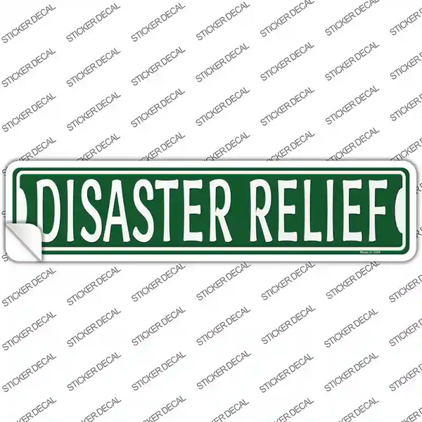 Disaster Relief Novelty Narrow Sticker Decal | Smart Blonde