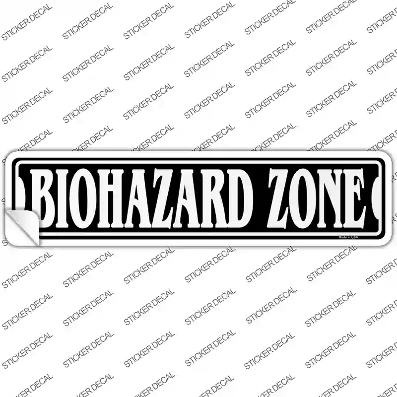 Biohazard Zone Novelty Narrow Sticker Decal | Smart Blonde