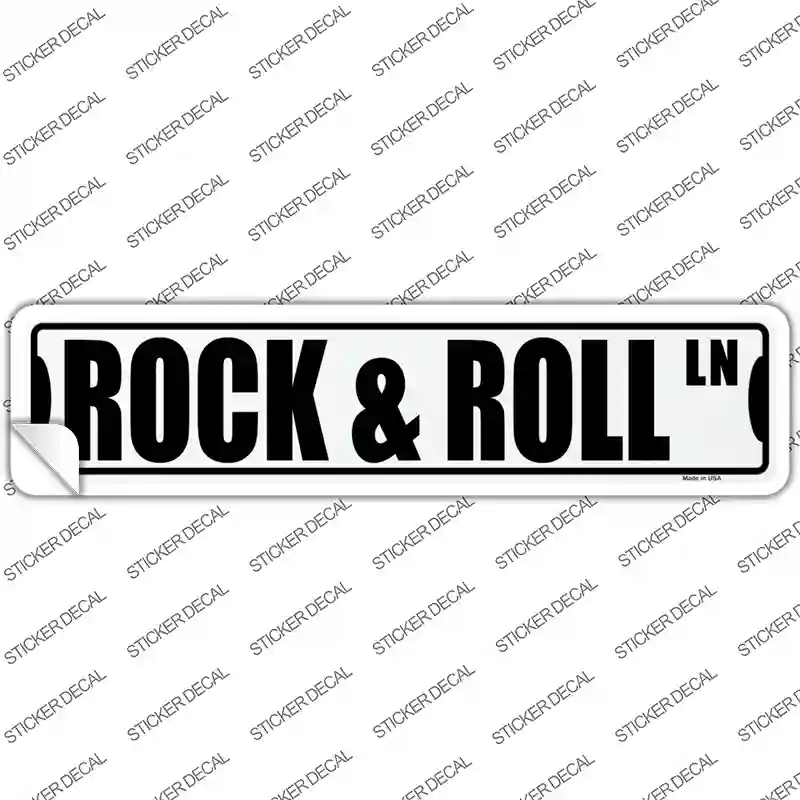 Rock and Roll Ln Novelty Narrow Sticker Decal | Smart Blonde