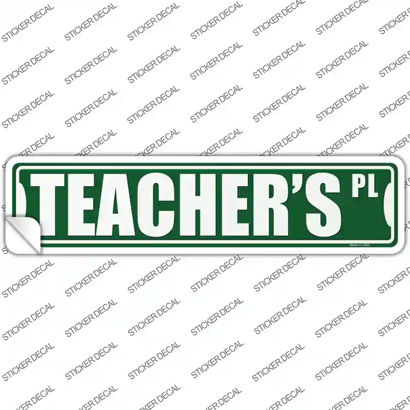 Teachers Pl Novelty Narrow Sticker Decal | Smart Blonde