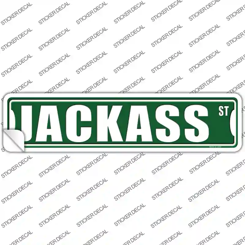 Jackass Street Novelty Narrow Sticker Decal | Smart Blonde