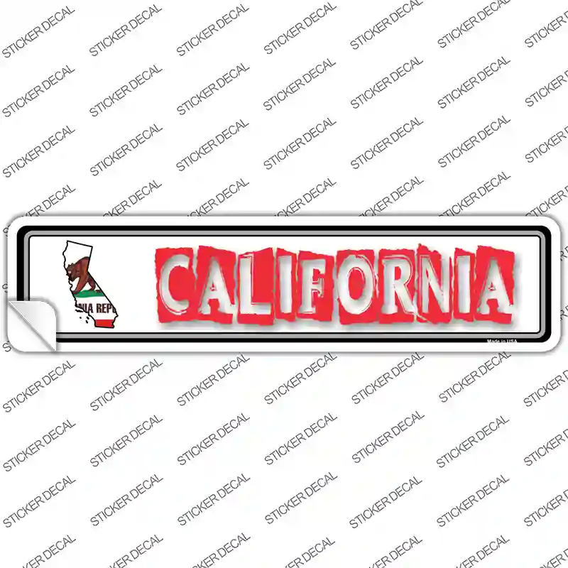 California Outline Novelty Narrow Sticker Decal – A Smart Blonde