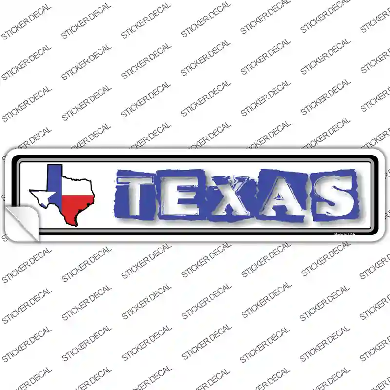 Texas Outline Novelty Narrow Sticker Decal | Smart Blonde