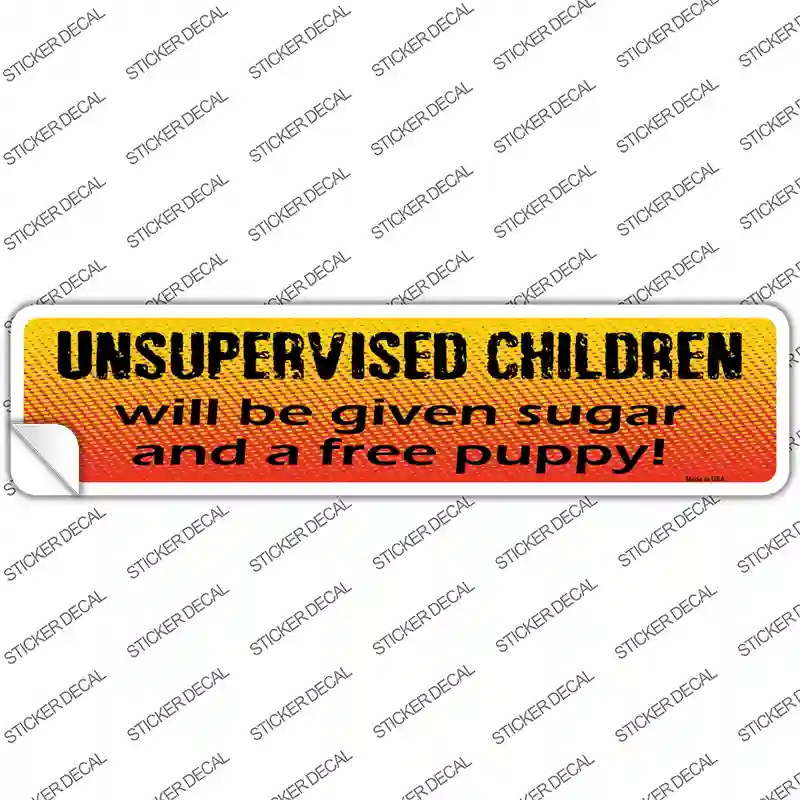 Unsupervised Children Novelty Narrow Sticker Decal | Smart Blonde