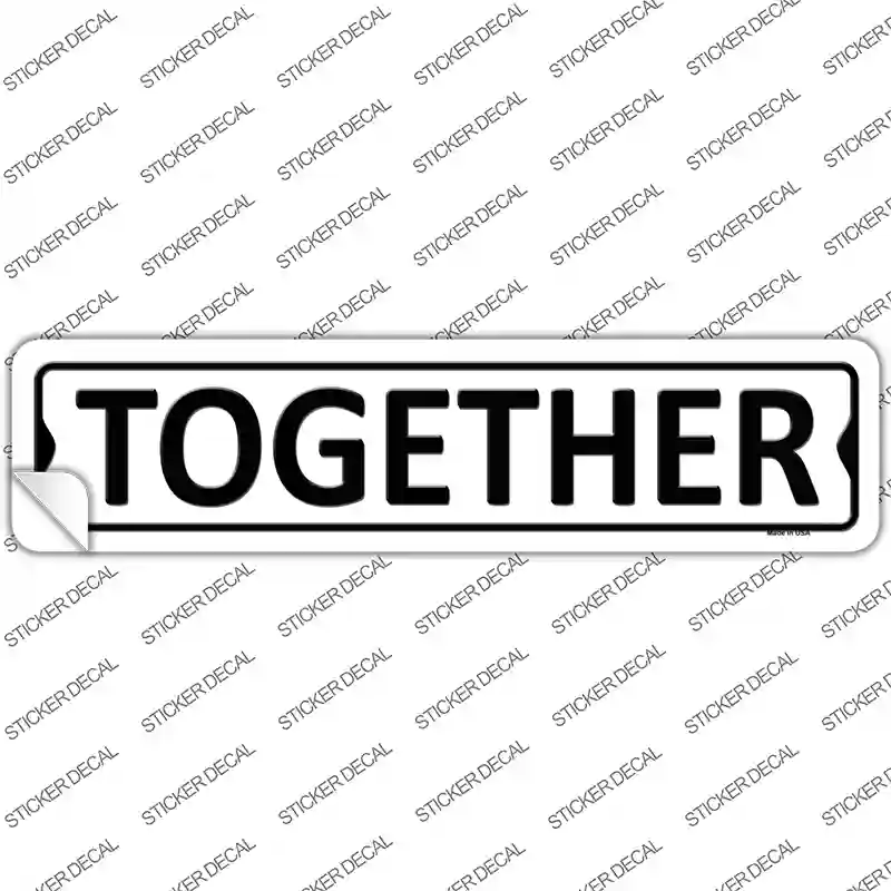 Together Novelty Narrow Sticker Decal | Smart Blonde