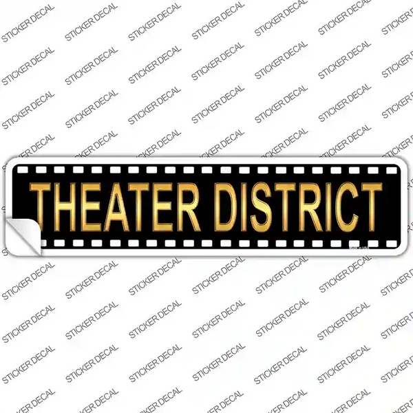 Theater District Novelty Narrow Sticker Decal | Smart Blonde