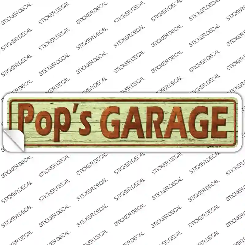 Pops Garage Novelty Narrow Sticker Decal | Smart Blonde