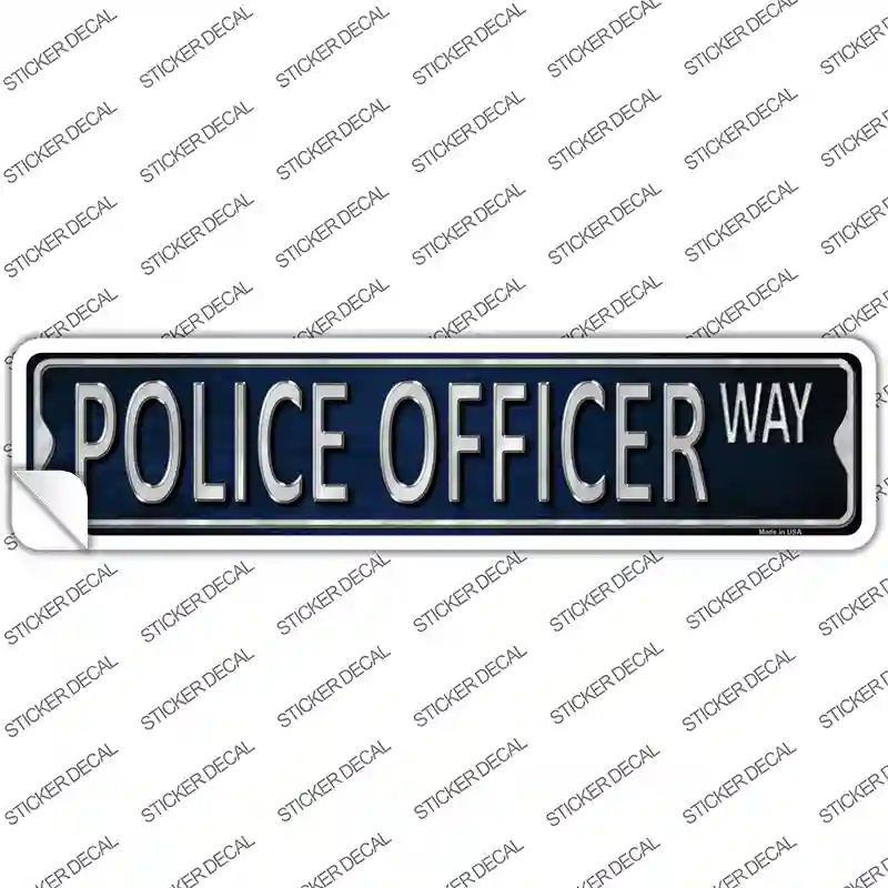 Police Officer Novelty Narrow Sticker Decal – A Smart Blonde