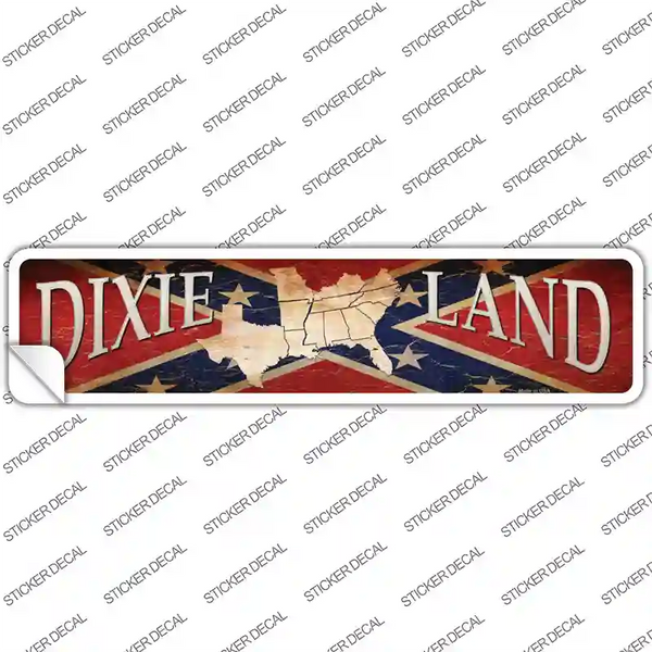 Dixie Land Novelty Narrow Sticker Decal | Smart Blonde