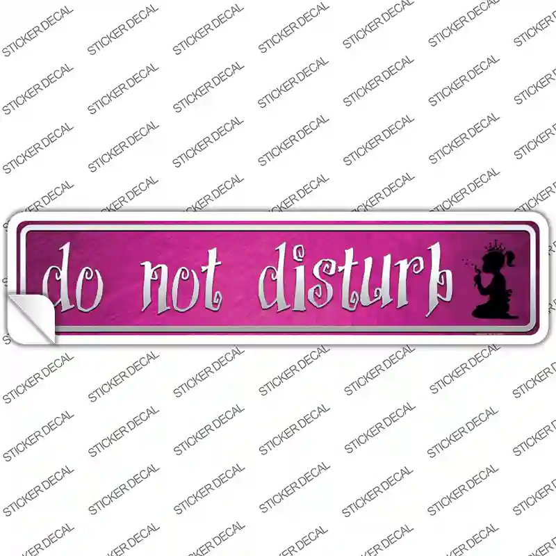 Do Not Disturb Pink Novelty Narrow Sticker Decal | Smart Blonde